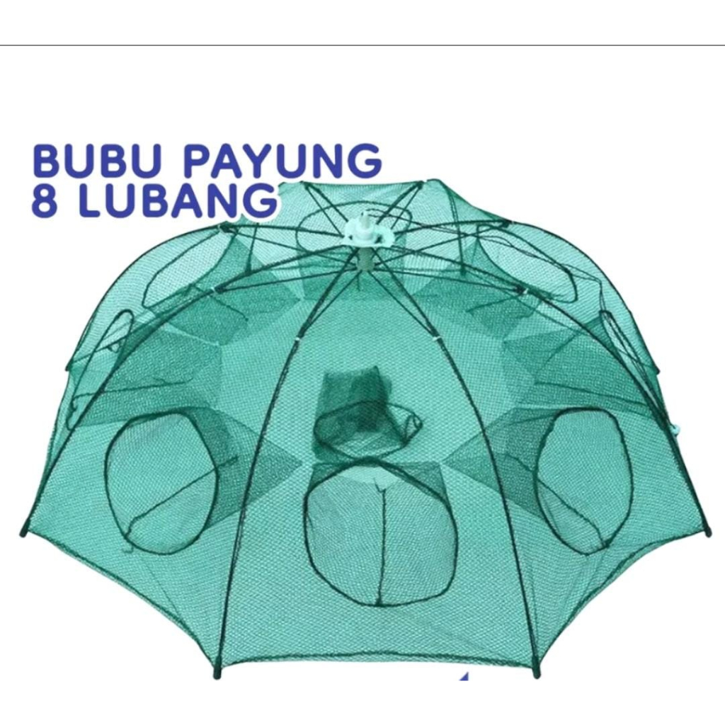 Jual Perangkap Bubu Payung 6 Dan 8 Lubang Alat Jaring Pancing Jala Ikan Udang Kepiting Lele ...