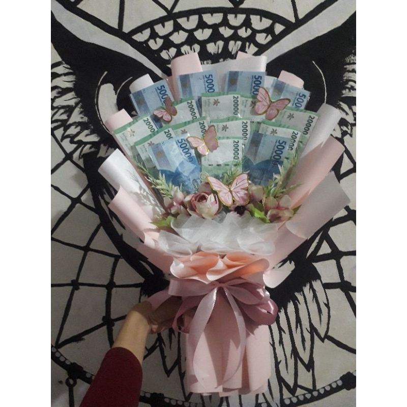 Jual Buket uang pink kupu-kupu | Shopee Indonesia