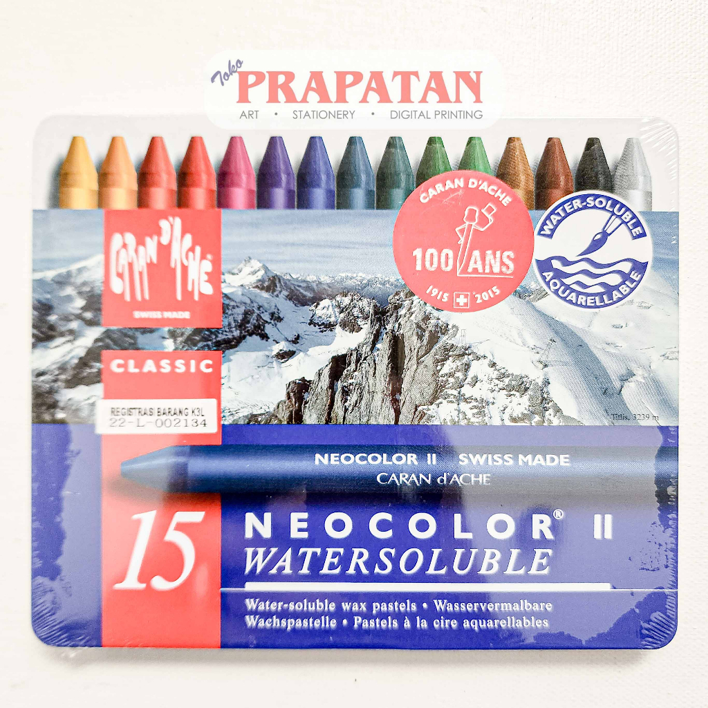 Jual Carandache Water Soluble Wax Oil Pastel 15C Neocolor 2 | Wax ...