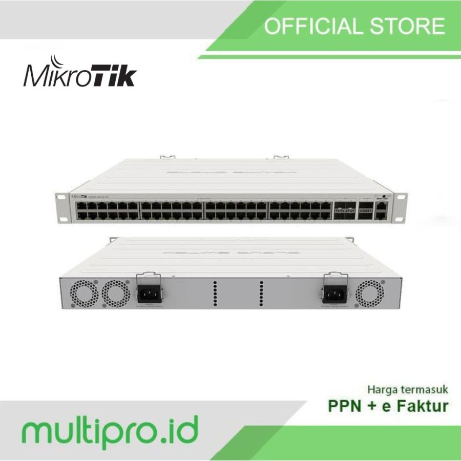 Jual MikroTik CRS354-48P-4S+2Q+RM Cloud Router Switch 48 Port POE 750W ...
