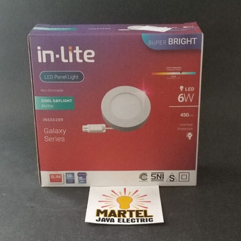 Jual LAMPU PANEL DOWNLIGHT OB LED INLITE INSS628R BULAT 6 WATT | Shopee ...