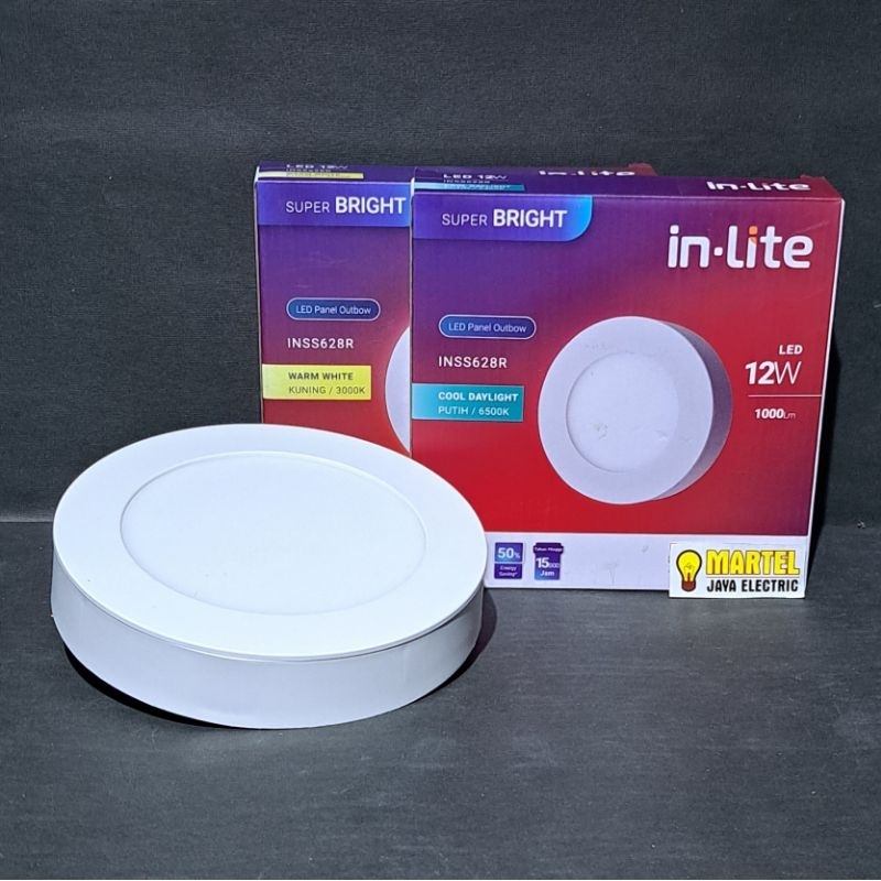 Jual LAMPU PANEL DOWNLIGHT OB LED INLITE INSS628R BULAT 12 WATT ...