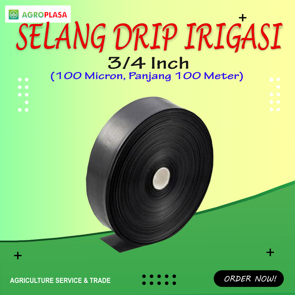 Jual SELANG DRIP IRIGASI 3/4 INCH 100 METER TEBAL 100 MIKRON | Shopee Indonesia