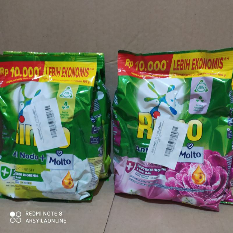 Jual RINSO molto 380g paket isi 3 | Shopee Indonesia