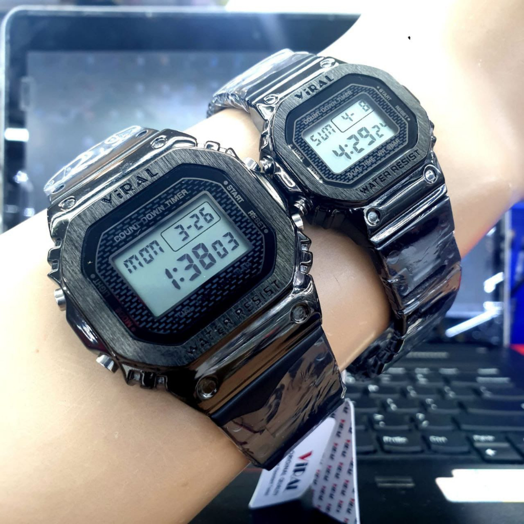 Jual VIRAL!!! JAM TANGAN COUPLE ORIGINAL STRAP RANTAI diameter Pria ...