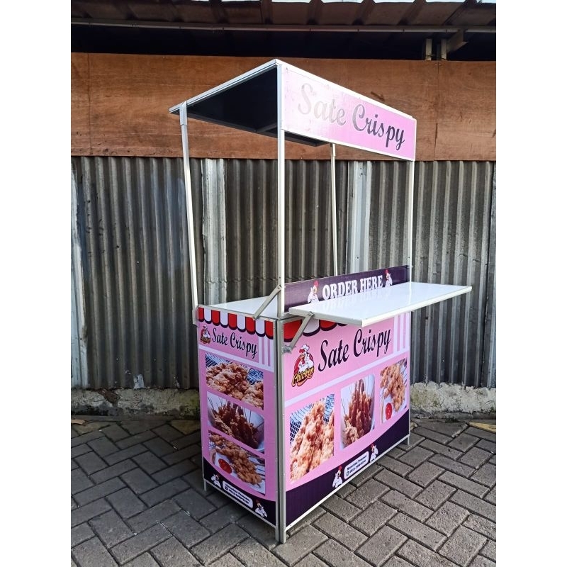 Jual Gerobak Lipat Booth Portable Lipat Rombong dan Meja Disk | Shopee Indonesia