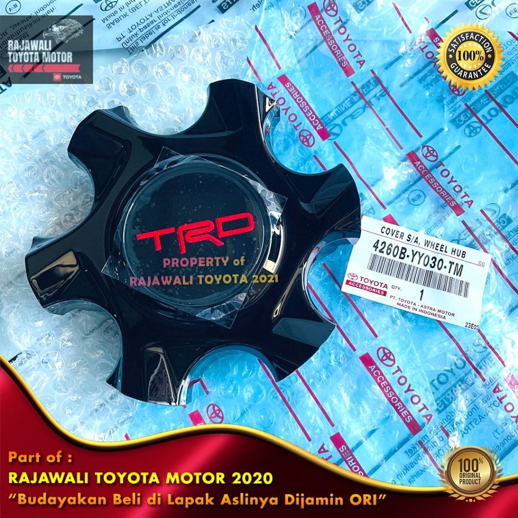 Jual Dop Roda Fortuner VRZ TRD 2015-UP Hitam Glossy Merah Velg New ...
