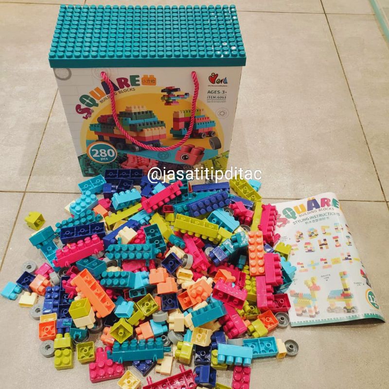 Jual MAINAN ANAK Mainan edukasi Brick Block 280 pcs Mainan Balok susun ...
