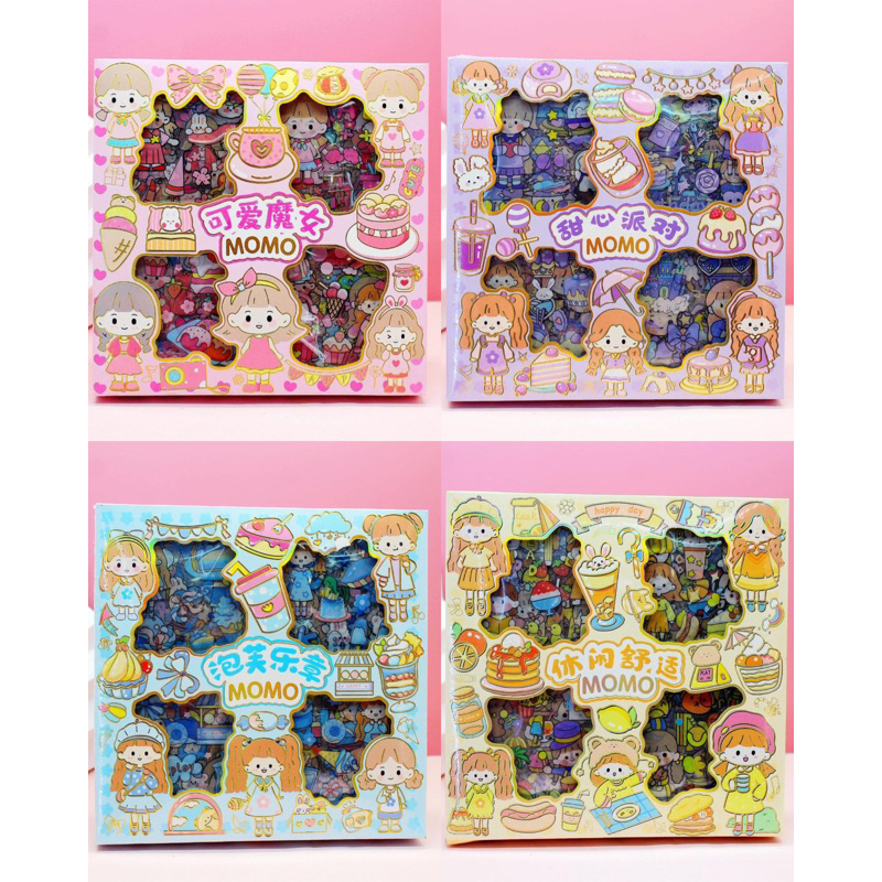 Jual Sticker New Momo isi 100 lembar / Sticker Waterproof / Sticker ...