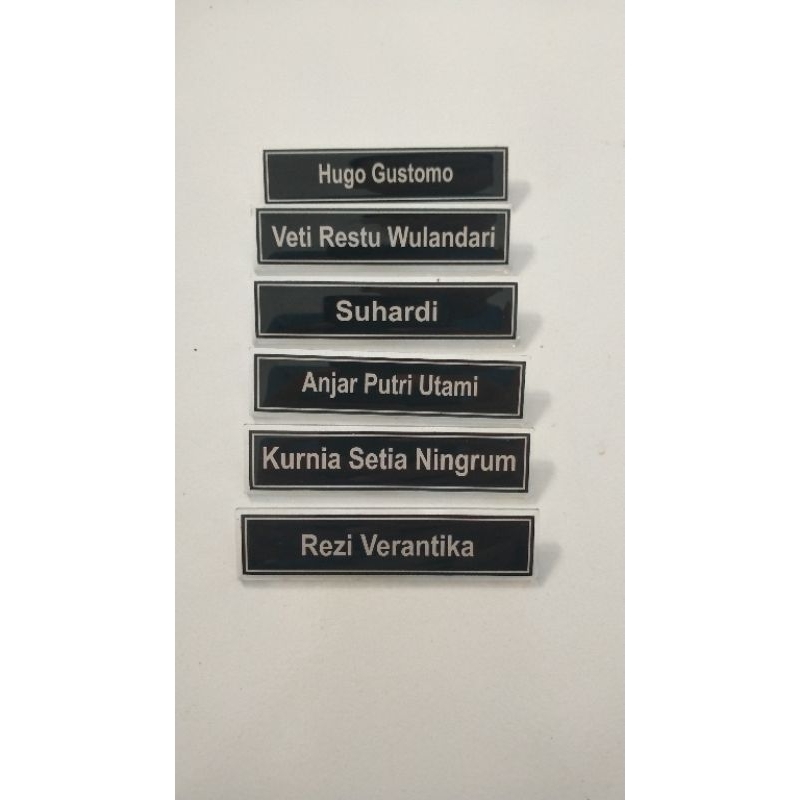 Jual nametag / nama dada / papan nama dada akrilik resin | Shopee Indonesia