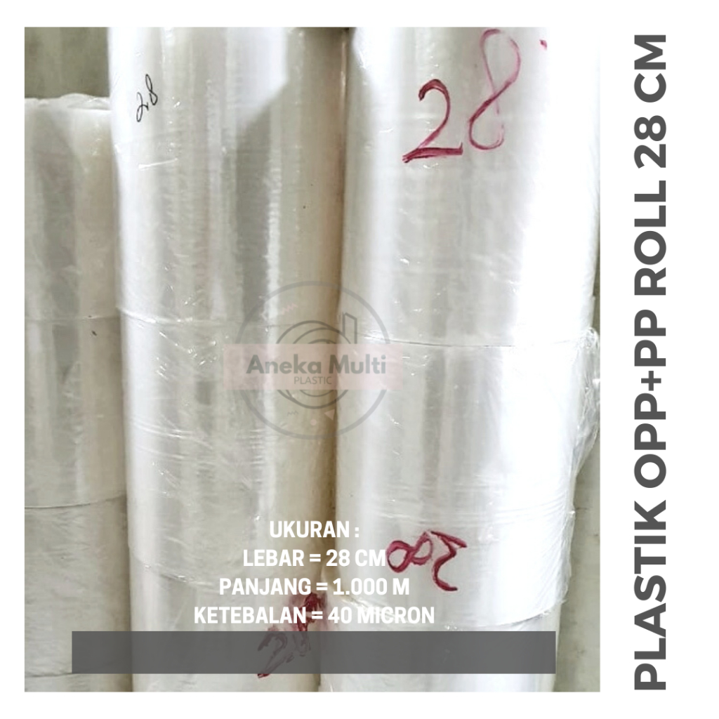 Jual Plastik Roll OPP PP Bening Kemasan Sachet Renteng 28cm x 1000m ...