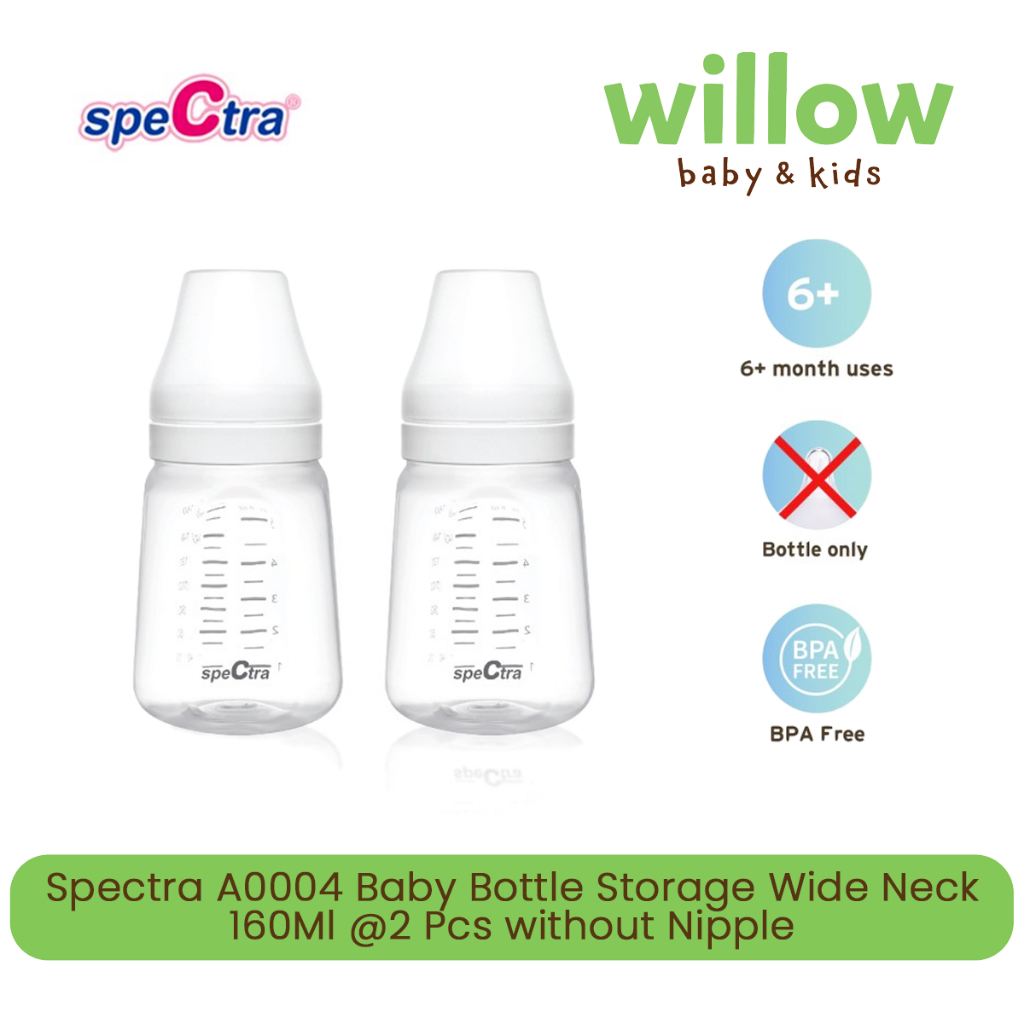 Jual Botol Susu - Spectra Baby Bottle Storage Wide Neck 160Ml @2 Pcs Without Nipple | Shopee ...