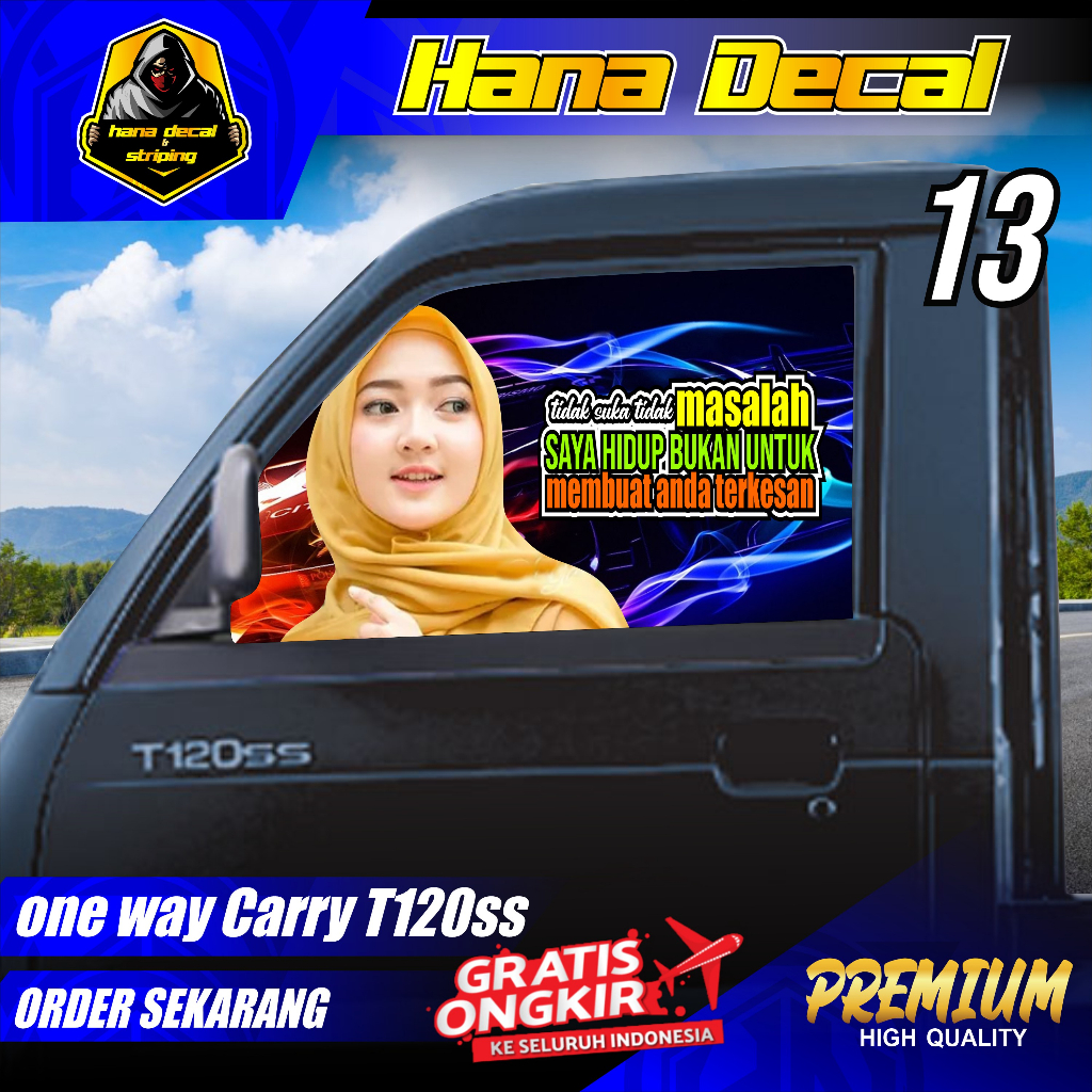 Jual STIKER ONE WAY MOBIL CARRY T120ss pick up HANA KODE 13-16 | Shopee ...