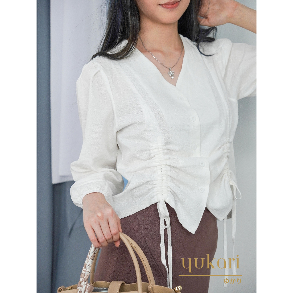 Jual [YUKARI.IDN] 케이코 KEIKO Top | Atasan Blouse Shirt Wanita Lengan Panjang Wanita | Shopee ...