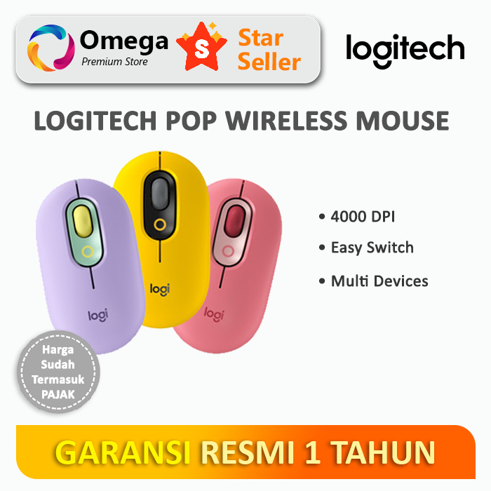 Jual Logitech POP Mouse Wireless Emoji Mouse | Shopee Indonesia