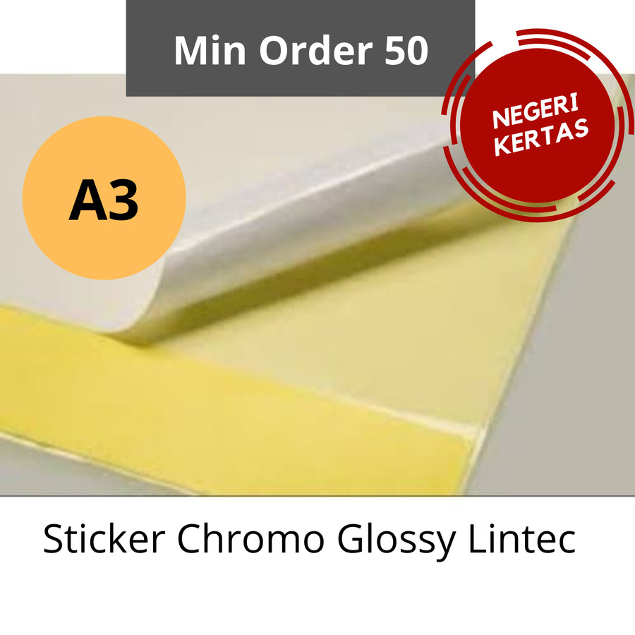 Jual Sticker Chromo Glossy Merk Lintec A3 (Isi 50 lembar) | Shopee ...