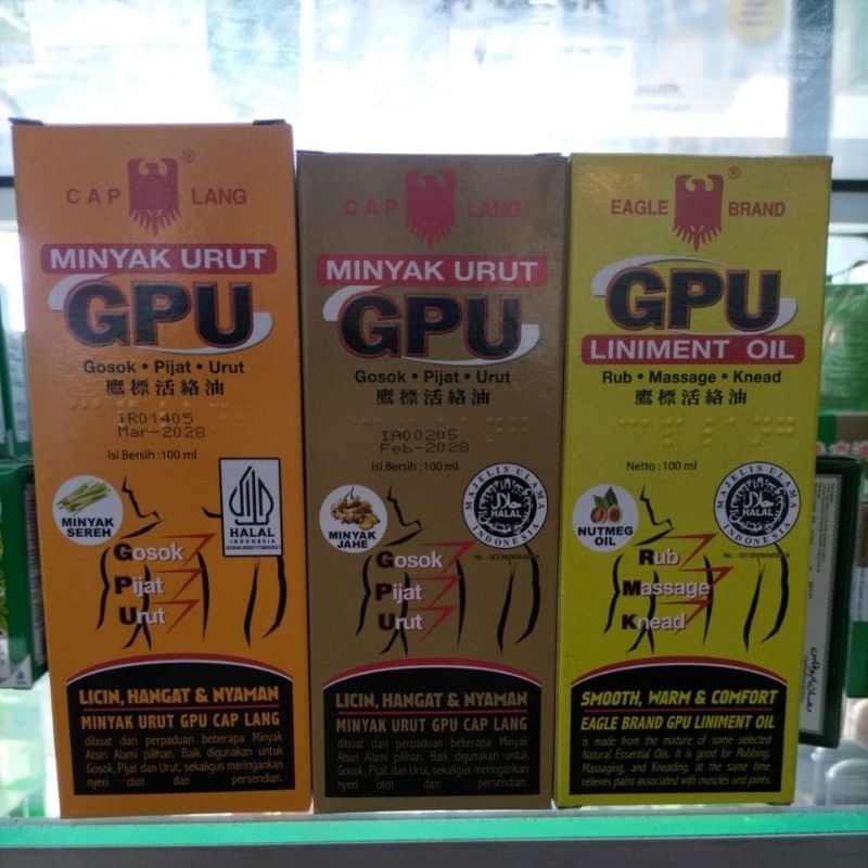 Jual (ORIGINAL) GPU Minyak Urut Cap Lang All Variant ( 100 Ml, 60 Ml, 30 Ml ) / GPU Cair ...