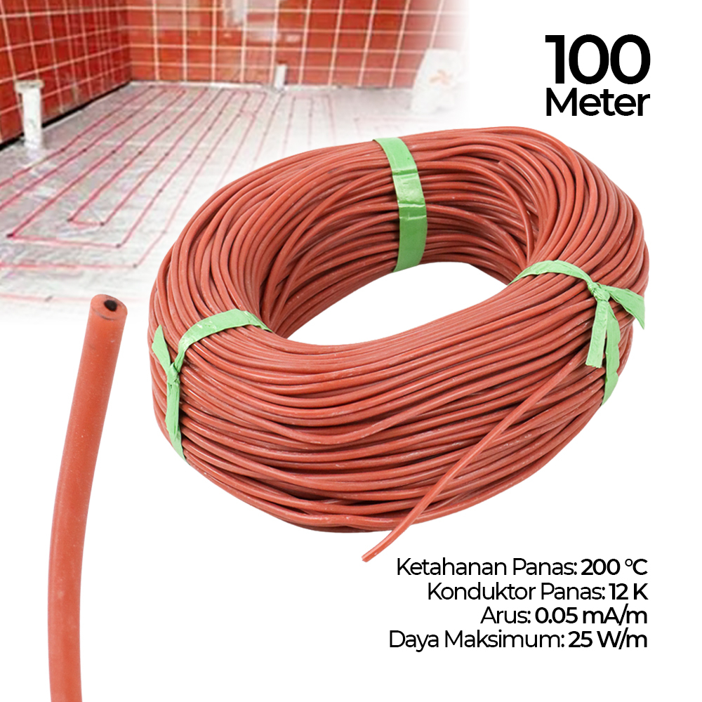 Jual Kabel Pemanas Lantai Infrared Heating 12K 33Ohm 100m CF-12-R MINCO ...