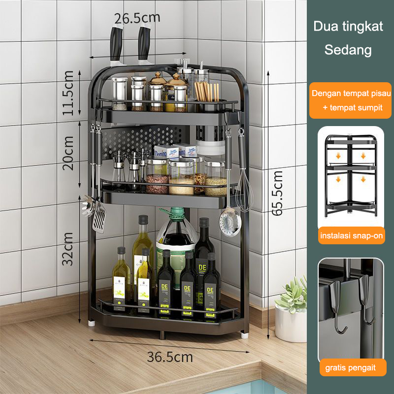 Jual Rak Botol Bumbu Rak Bumbu Dapur Stainless Steel Rak Bumbu ...