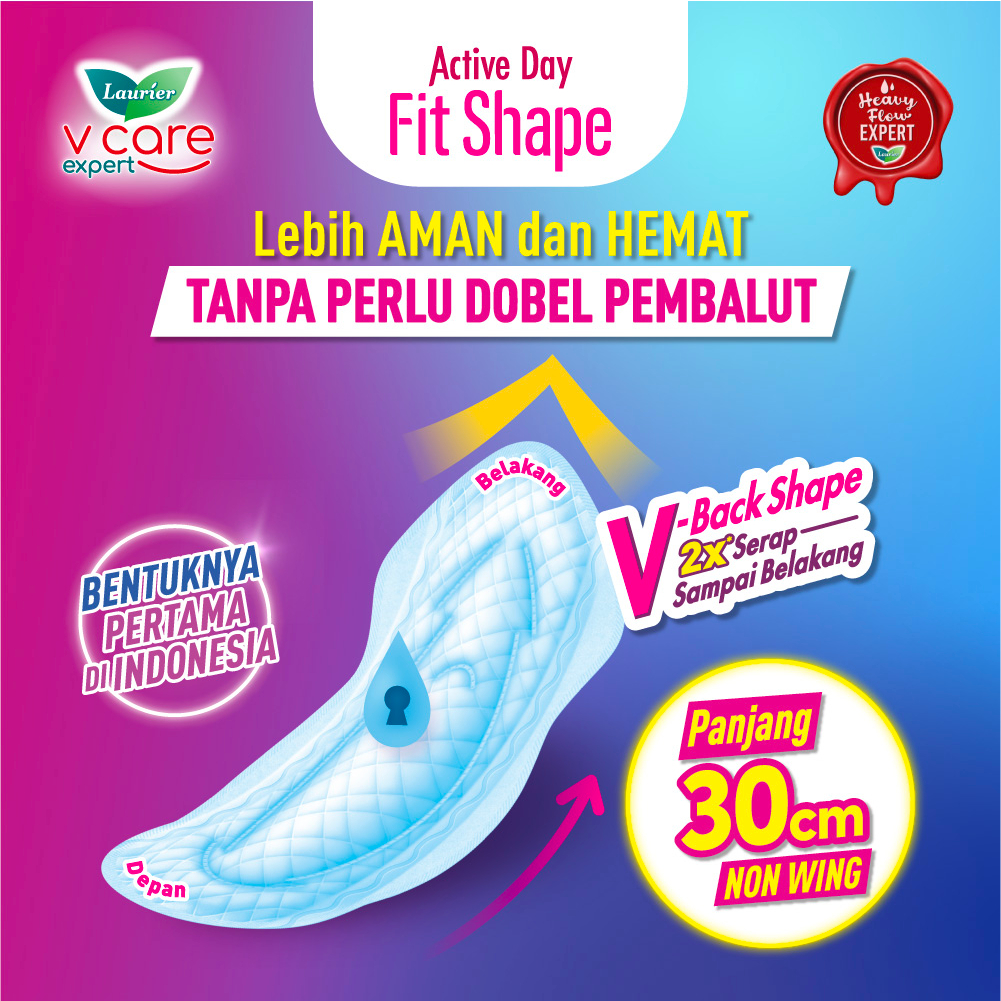 Jual Laurier Active Day Fit Shape Non Wing 30cm | Shopee Indonesia