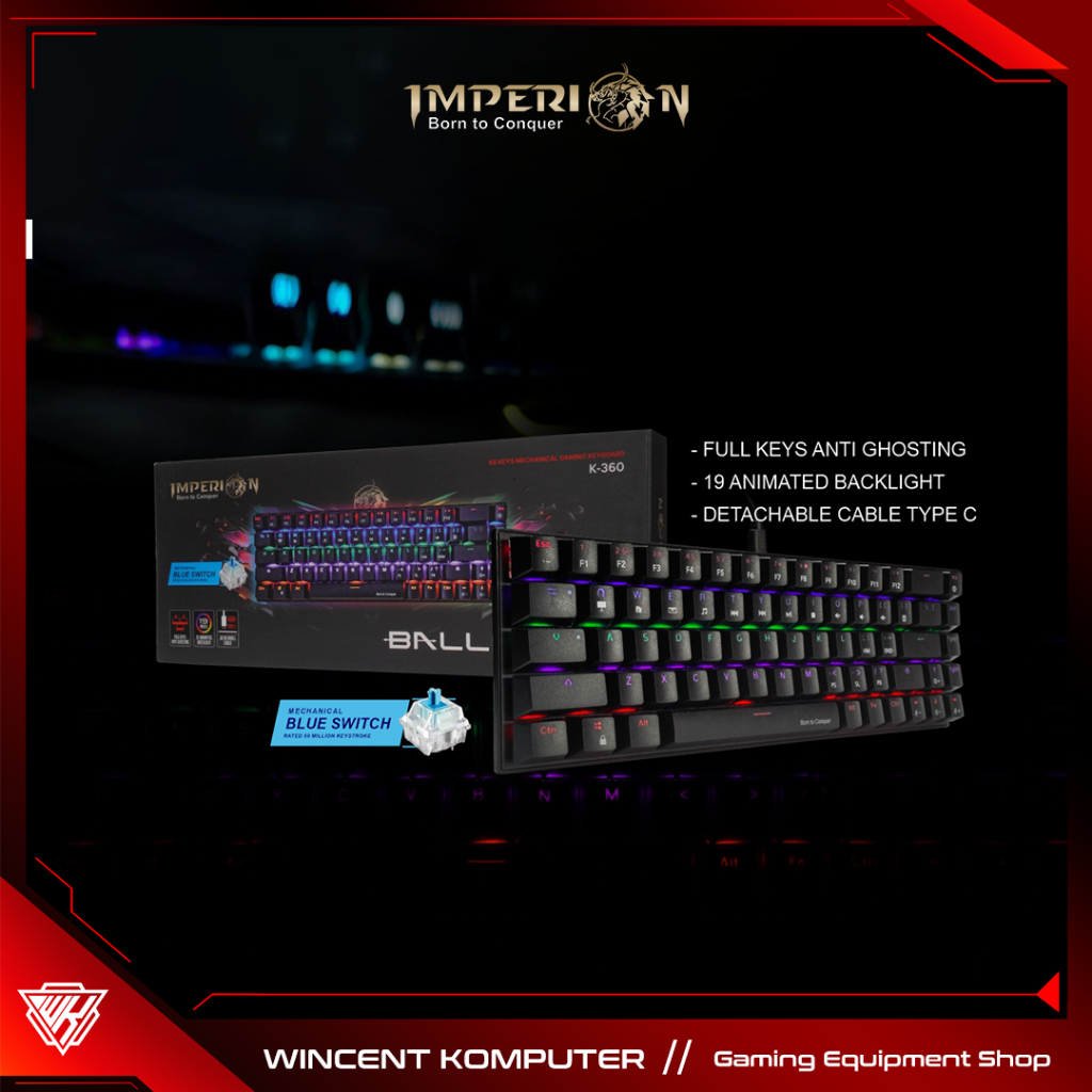 Jual Keyboard Gaming Imperion Ballista 6 K-360 Mechanical | Shopee ...