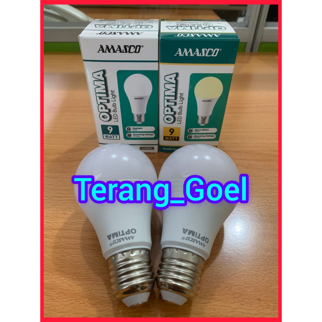 Jual LED AMASCO OPTIMA 9 WATT CAHAYA PUTIH / CAHAYA KUNING / LED BULB ...