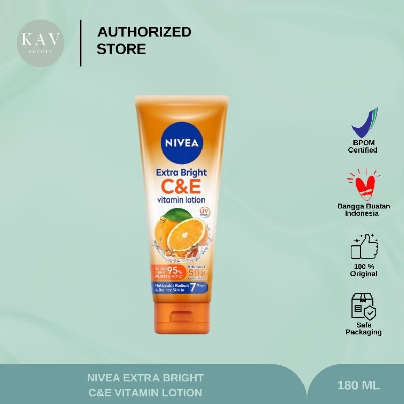 Jual NIVEA Extra Bright C&E Vitamin Body Lotion 180ML | Shopee Indonesia