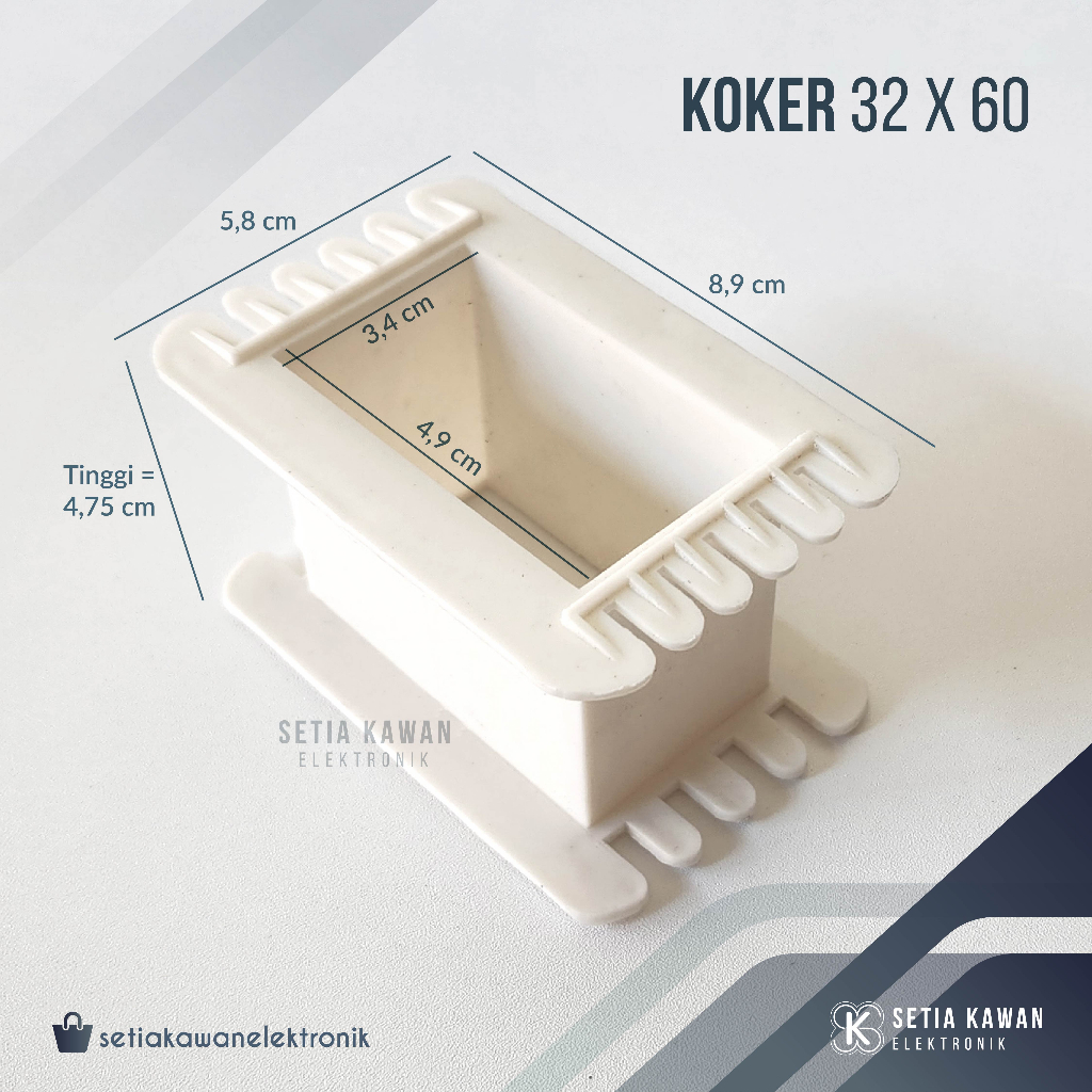 Jual Koker Trafo Kotak 32x60 / Bobin Bobbin Dudukan Besi Plat Keren ...