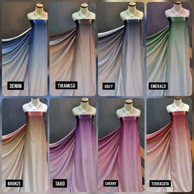 Jual Almeera Gradient Dress | Silk Armany Gradasi | Gamis Busui Gradasi ...