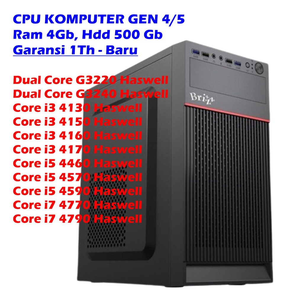Jual CPU KOMPUTER HASWELL CORE I7-4790, CORE I7-4770, CORE I5-4460 ...