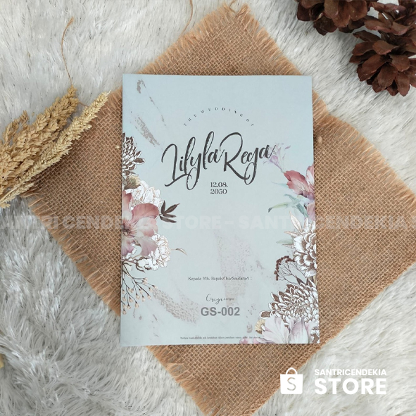 Jual Undangan Nikah Pernikahan Rustik Rustik GS 002 | Shopee Indonesia