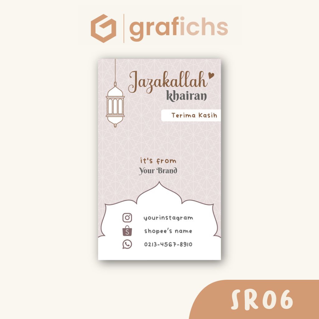 Jual 11-21 Pcs Stiker Segel Box Packaging Versi Islami Free Custom Desain SR01 - SR07 by ...