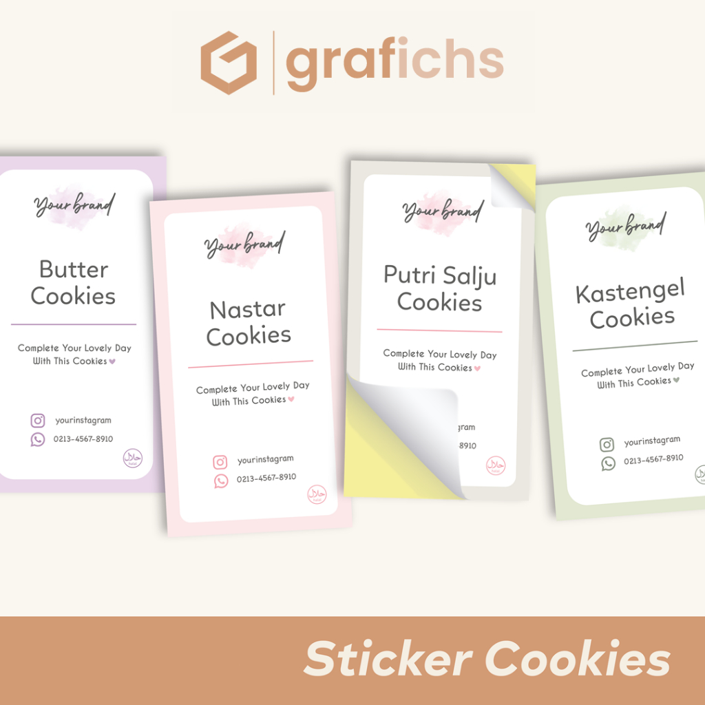 Jual Stiker Box Kue Kering Packaging Cookies Ramadhan Idul Fitri ...