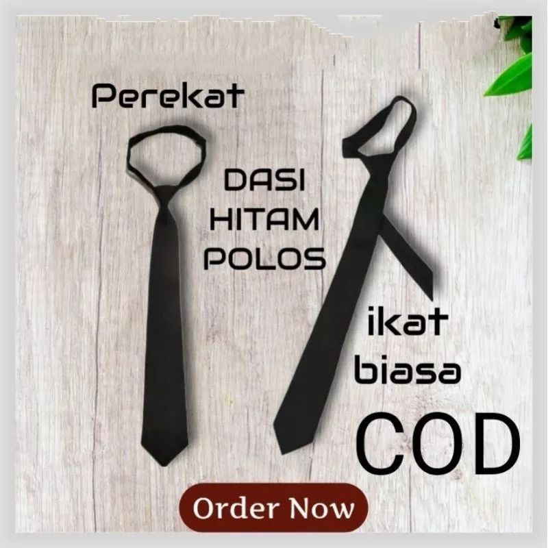 Jual Dasi Hitam Polos Instan Formal | Dasi Kerja Ospek | Shopee Indonesia