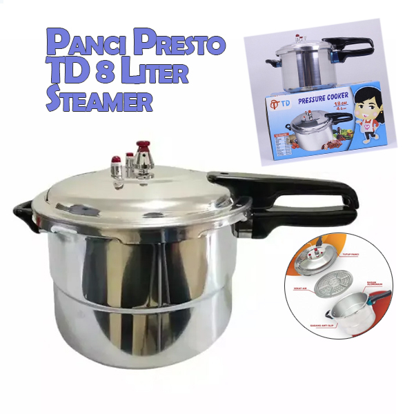 Jual Panci Presto Kukus Pressure Cooker Twin Dog TD Ukuran 8 Liter ...