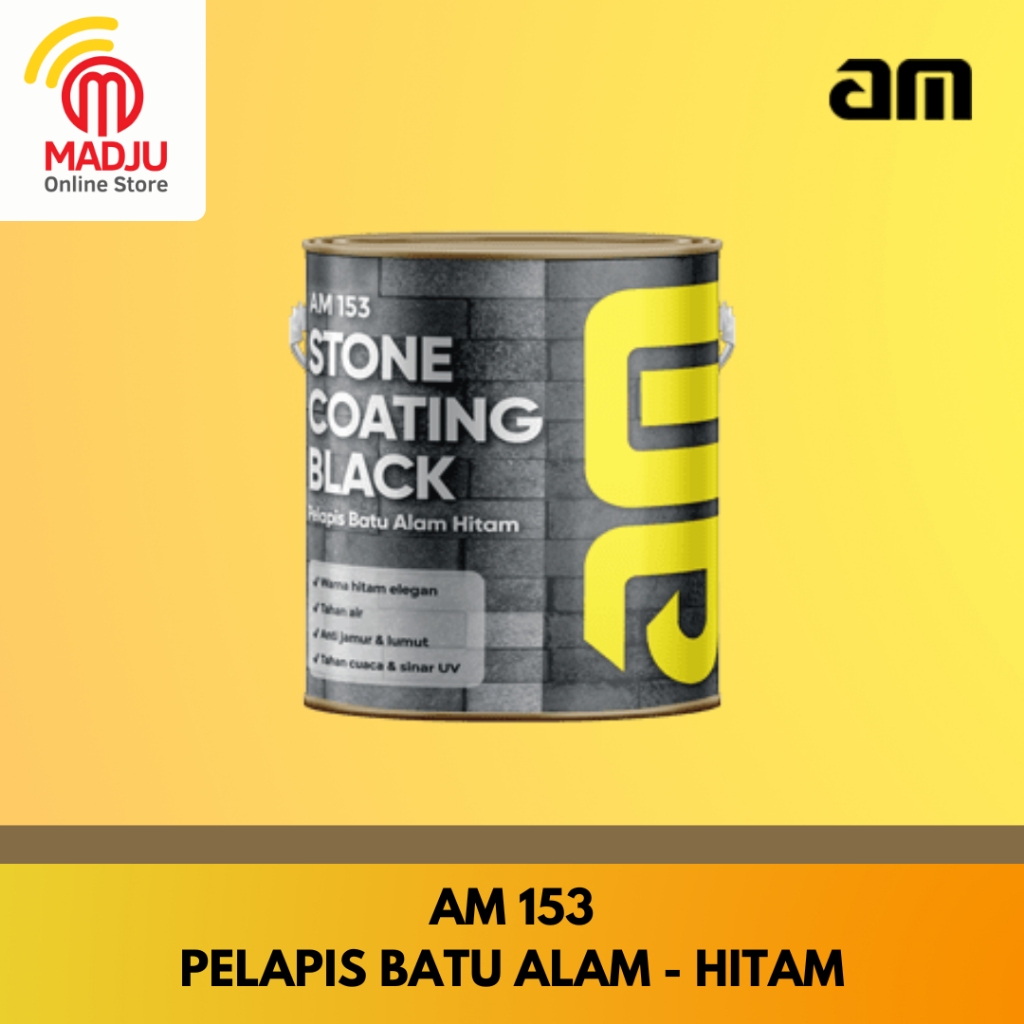 Jual Cat Pelapis Batu Alam HITAM / Coating Batu Alam HITAM AM 153 2.5 Liter | Shopee Indonesia