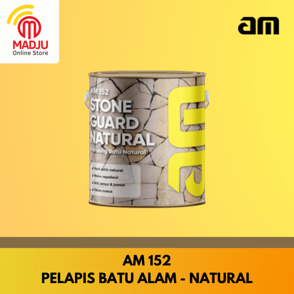 Jual AM 152 NATURAL CAT PELAPIS BATU ALAM / COATING BATU ALAM NATURAL 1 LITER | Shopee Indonesia