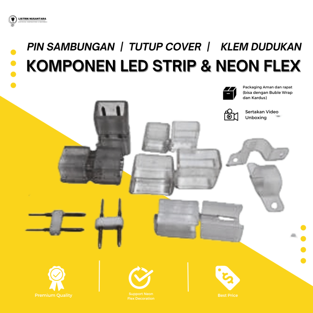 Jual Pin Sambungan Jarum / Tutup Cover / Klem dudukan Lampu Led Strip ...