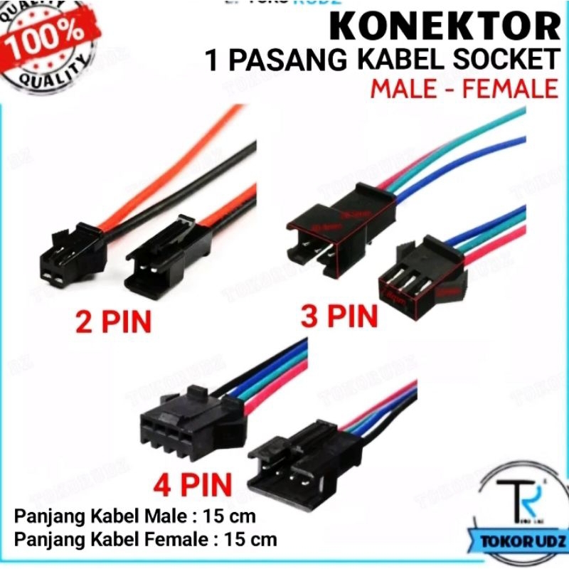 Jual KABEL SOKET 2PIN MALE FEMALE HARGA SEPASANG | Shopee Indonesia