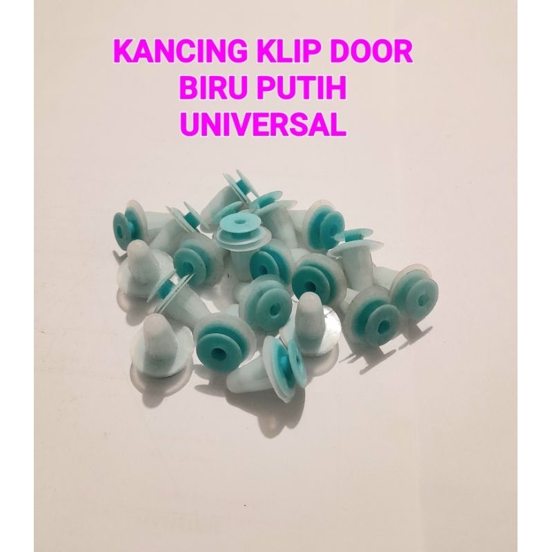 Jual Kancing Klip Harbot Door Biru Putih UNIVERSAL (20pcs) | Shopee ...