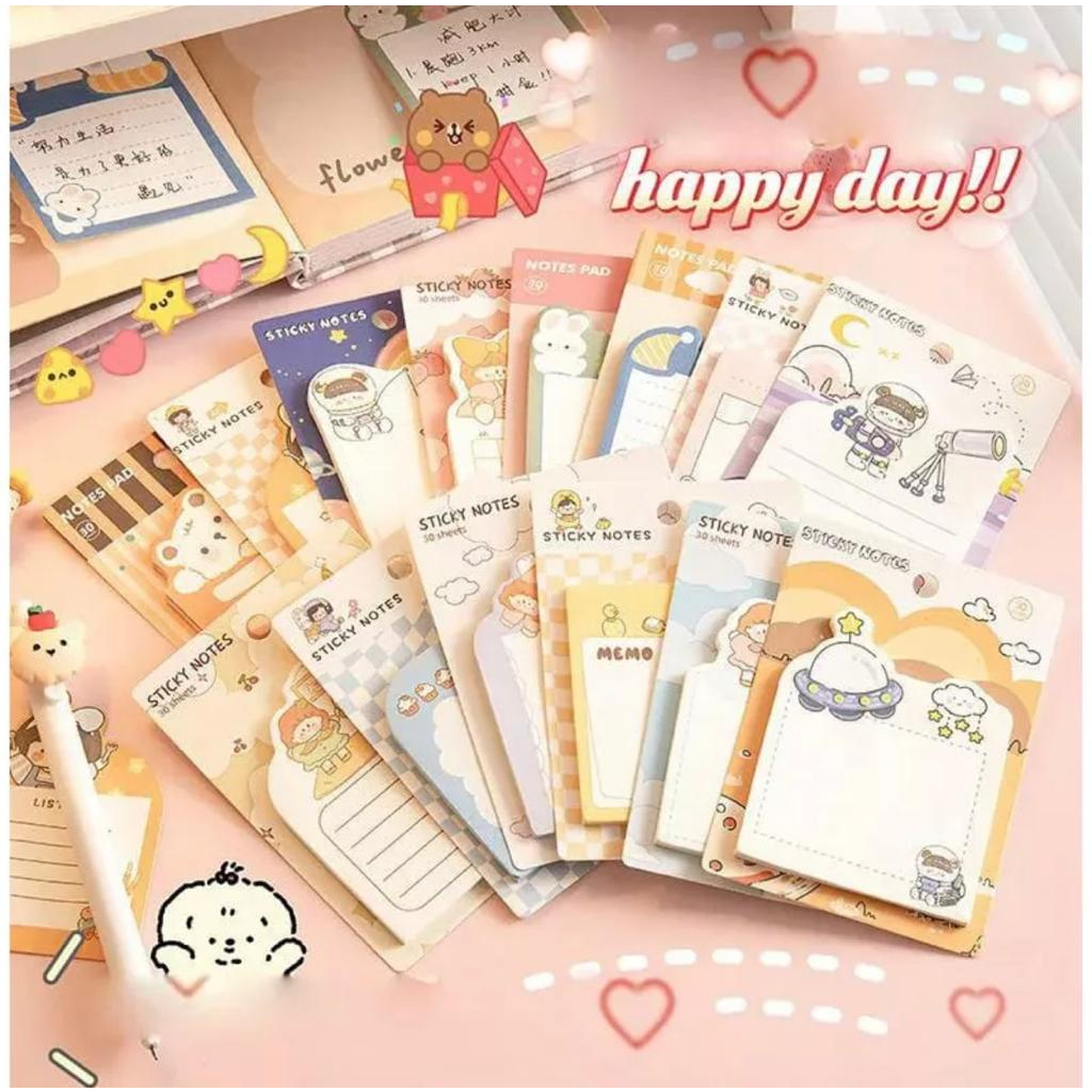 Jual STICKY NOTE KARAKTER / MEMO PAD 40 LEMBAR KARAKTER LUCU | Shopee ...