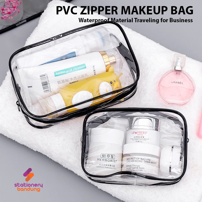 Jual Tas Pouch Tempat Kosmetik Travel Bag Make up Serbaguna polos anti ...