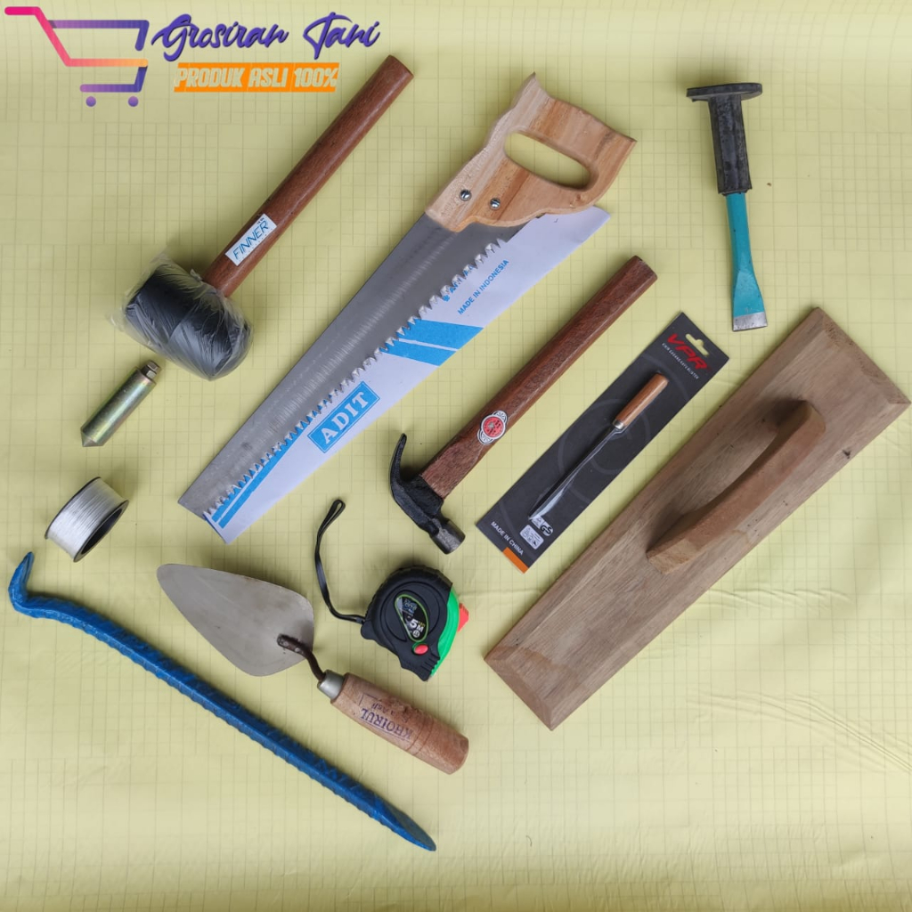 Jual Alat Bertukang Paling Lengkap Gergaji , Palu , Kikir , Meteran ...