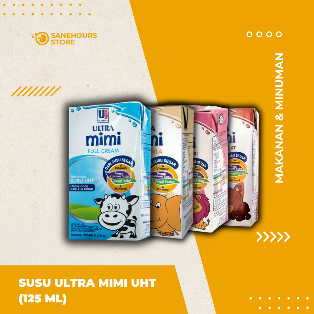 Jual Ultra Mimi Susu UHT (125 ML) | Shopee Indonesia