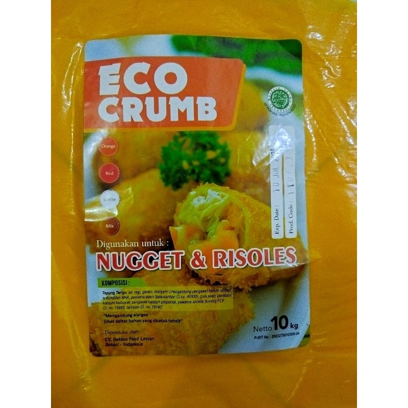 Jual Tepung Roti Orange Eco Crumb/Tepung panir eco crumb repack 250gr ...