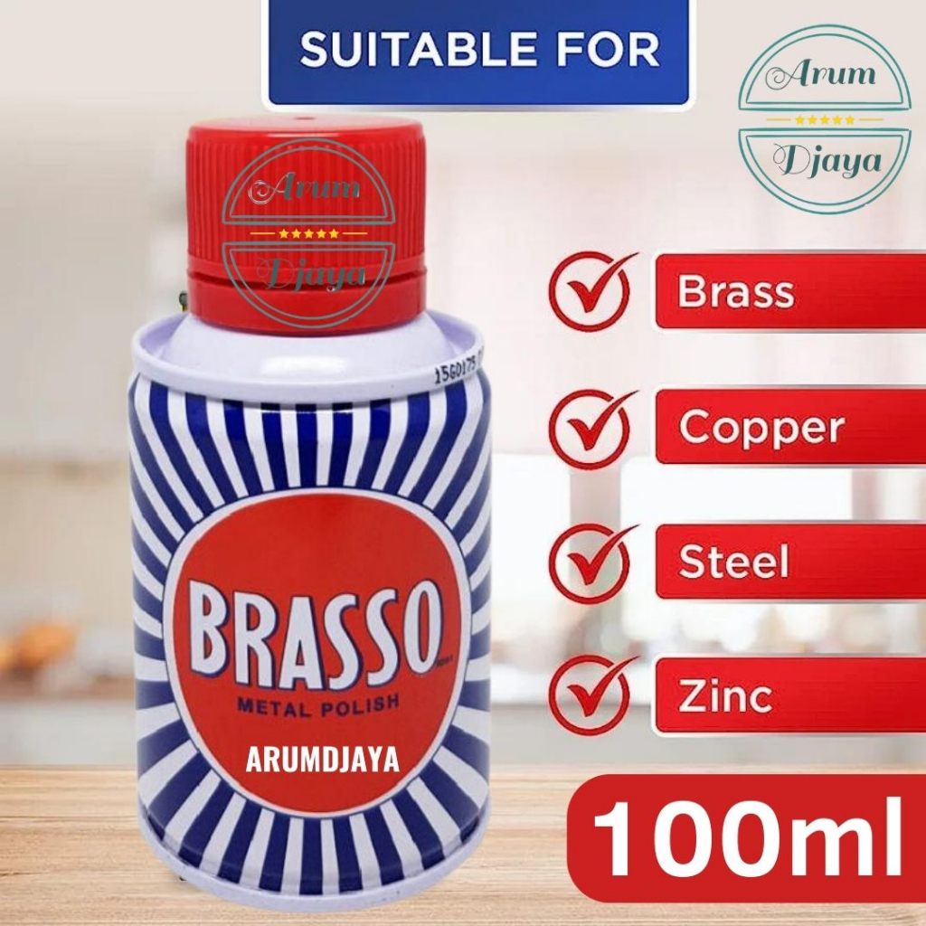 Jual Brasso Metal Polish Mengkilap Karat Pembersih Logam Metal Shine 100mL | Shopee Indonesia