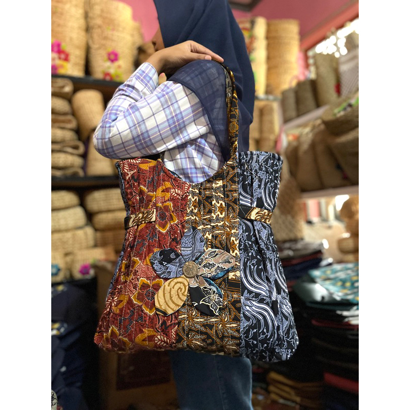 Jual Tas batik perca/tas oleh2 khas Jogja | Shopee Indonesia