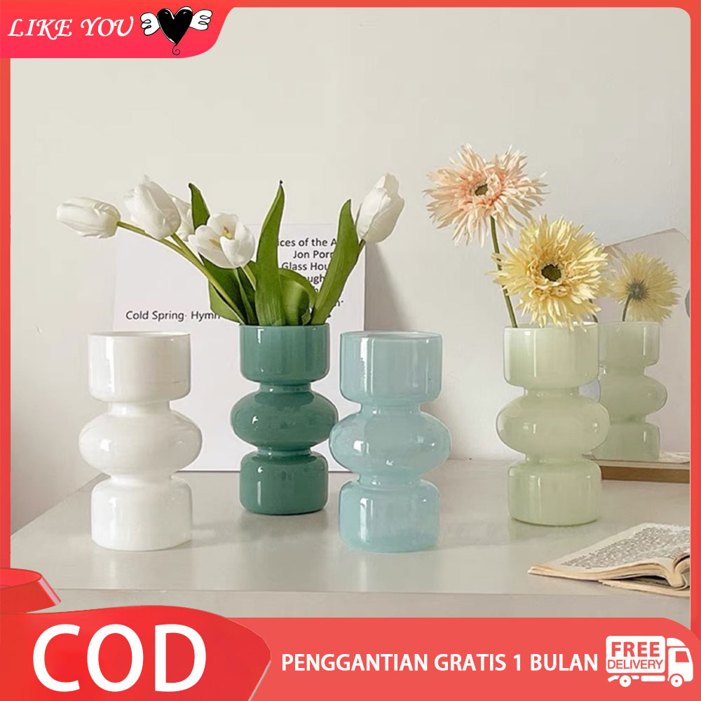 Jual Flower Vase Vas Bunga Kaca Unik Estetik Unique Aesthetic Flower ...