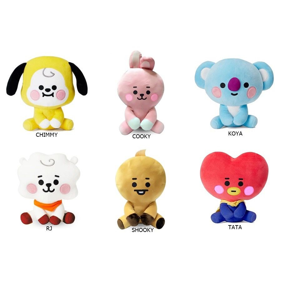 Jual Boneka Karakter BT21 / Sitting BTS Doll / Boneka BTS 25cm & 35cm ...