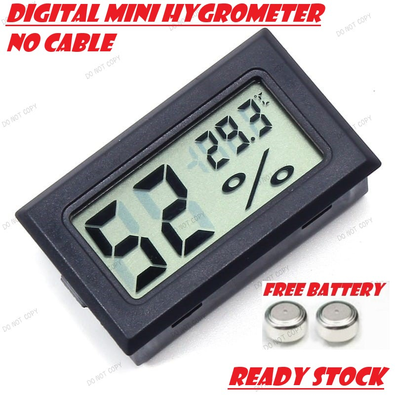 Jual Digital Mini Hygrometer / Higrometer Kecil Alat Ukur Suhu & Kelembaban - Hygro No kabel ...